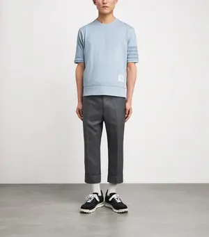 Thom Browne Cotton 4-bar T-shirt - Blue