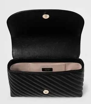 JIMMY CHOO Medium Leather Curve Cross-body Bag - Black