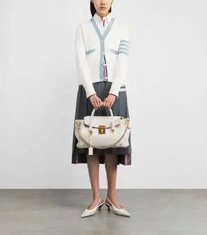 Thom Browne Cotton Milano 4-bar Cardigan
