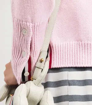 Thom Browne Wool Hector 4-bar Cardigan - Pink