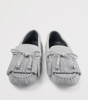 JIMMY CHOO Manon Flat Loafers - Grey