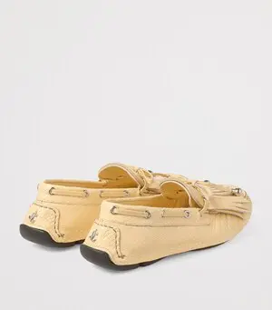 JIMMY CHOO Manon Flat Leather Loafers - Yellow