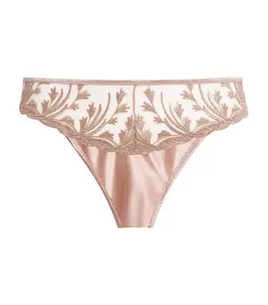AUBADE Lace Cosmic Romance Tanga - Nude