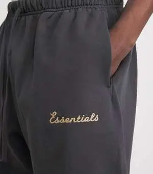 Fear Of God Cotton Logo Sweat Shorts - Black