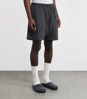 Fear Of God Cotton Logo Sweat Shorts - Black