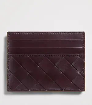 Bottega Veneta Nappa Leather Card Holder - Grey