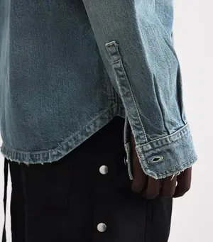 Rick Owens Distressed Denim Overshirt - Blue
