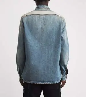 Rick Owens Distressed Denim Overshirt - Blue
