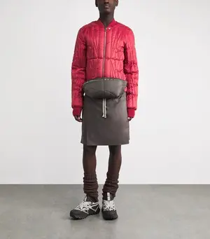 Rick Owens X Moncler Down Geocamo Flight Jacket - Red