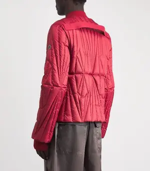 Rick Owens X Moncler Down Geocamo Flight Jacket - Red