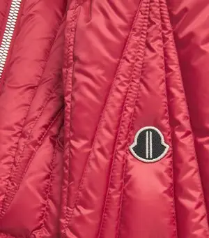 Rick Owens X Moncler Down Geocamo Flight Jacket - Red