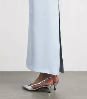 SELF-PORTRAIT Crepe Embellished Bow Maxi Dress