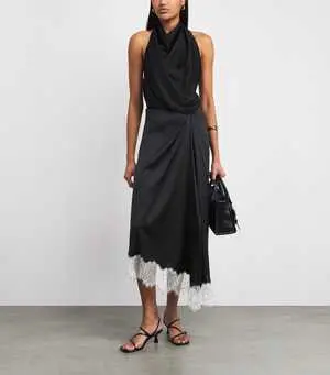 Staud Silk-blend Sonoma Midi Skirt