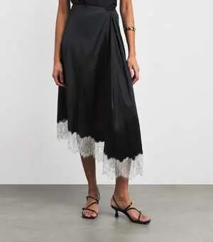 Staud Silk-blend Sonoma Midi Skirt