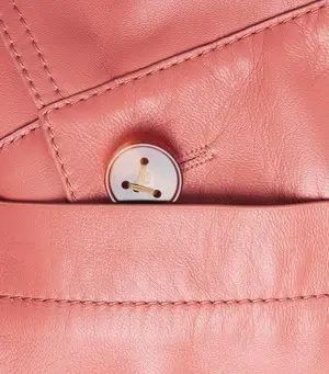 Lafayette 148 New York Lambskin Patch-pocket Jacket - Pink
