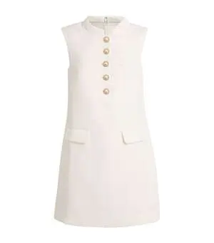SELF-PORTRAIT Bouclé Lace-trim Mini Dress