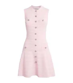 SELF-PORTRAIT Knitted Pointelle Mini Dress