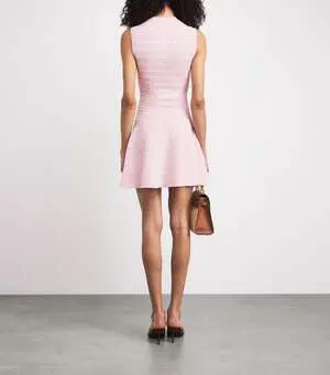 SELF-PORTRAIT Knitted Pointelle Mini Dress