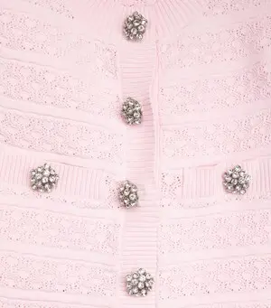 SELF-PORTRAIT Knitted Pointelle Mini Dress