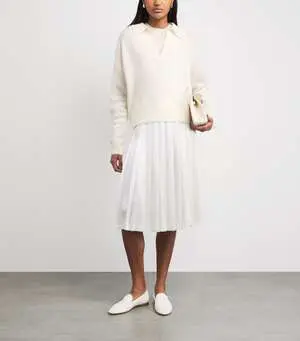 Almada Label Cashmere Collared Sweater