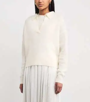 Almada Label Cashmere Collared Sweater