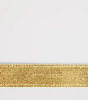 Comme Des Garçons Metallic Leather Buckle Belt