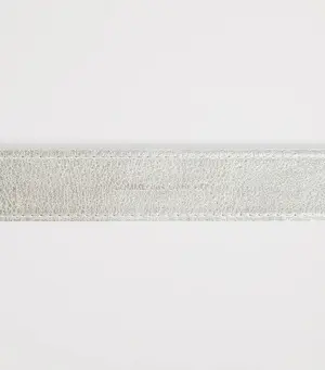 Comme Des Garçons Metallic Leather Buckle Belt