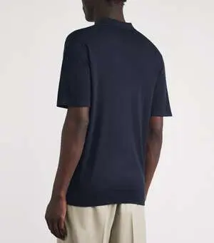 N.peal Cashmere-silk Padstow Polo Shirt - Blue