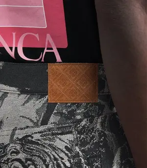 Casablanca Rave Collage Straight Leg Jeans