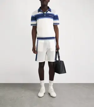 Casablanca Mesh Stripe Sweat Shorts
