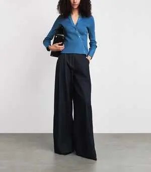 Veronica Beard Asymmetric Button-down Shirt - Blue