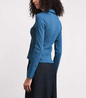 Veronica Beard Asymmetric Button-down Shirt - Blue