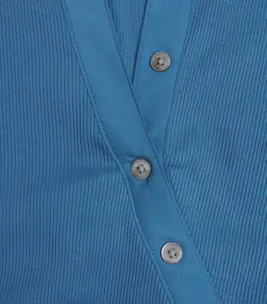 Veronica Beard Asymmetric Button-down Shirt - Blue