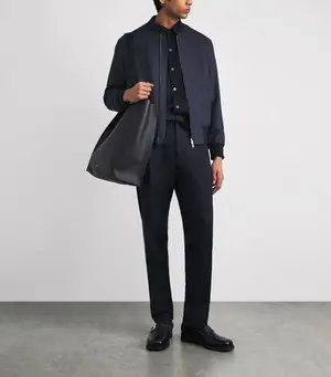 LARDINI Cashmere-blend Bomber Jacket