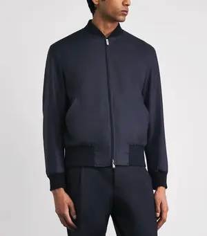 LARDINI Cashmere-blend Bomber Jacket