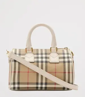 Burberry Mini Cotton Check Bowling Bag