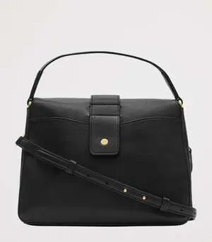 Burberry Leather Rider Handheld Bag - Black