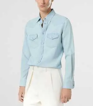 TOM FORD Denim Western Slim Shirt