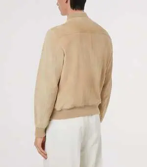 TOM FORD Leather Bomber Jacket - Green