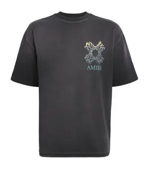 Amiri Cotton Ma Quad Flames Oversized T-shirt