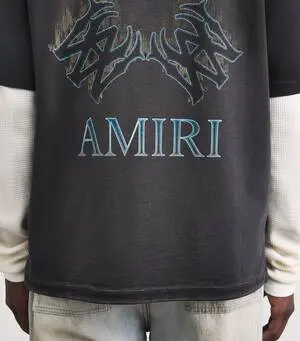 Amiri Cotton Ma Quad Flames Oversized T-shirt