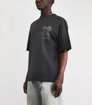 Amiri Cotton Ma Quad Flames Oversized T-shirt