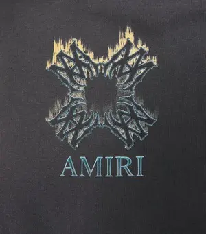 Amiri Cotton Ma Quad Flames Oversized T-shirt