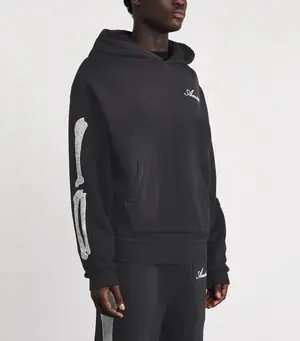 Amiri Cotton Bones Oversized Hoodie - Black