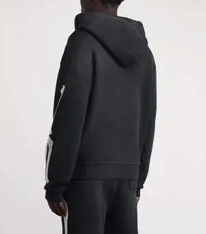 Amiri Cotton Bones Oversized Hoodie - Black