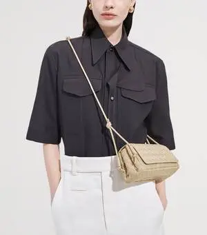Bottega Veneta Leather Notturno Pouch - Neutral
