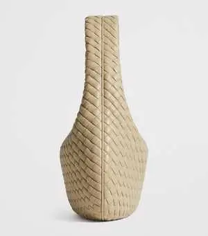 Bottega Veneta Intrecciato Lambskin Veneta Shoulder Bag - Neutral