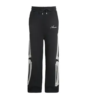 Amiri Cotton Bones Oversized Sweatpants - Black