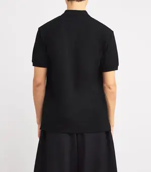 Play Comme Des Garcon Heart Logo Polo Shirt - Black