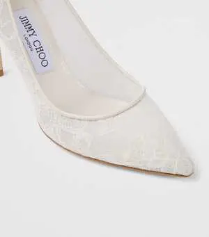 JIMMY CHOO Romy 85 Lace Pumps - Ivory